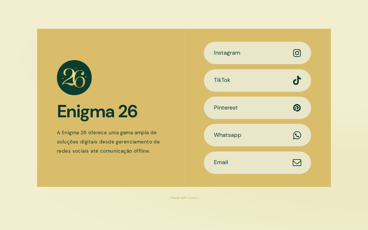 Enigma 26 | Design & Mídia
